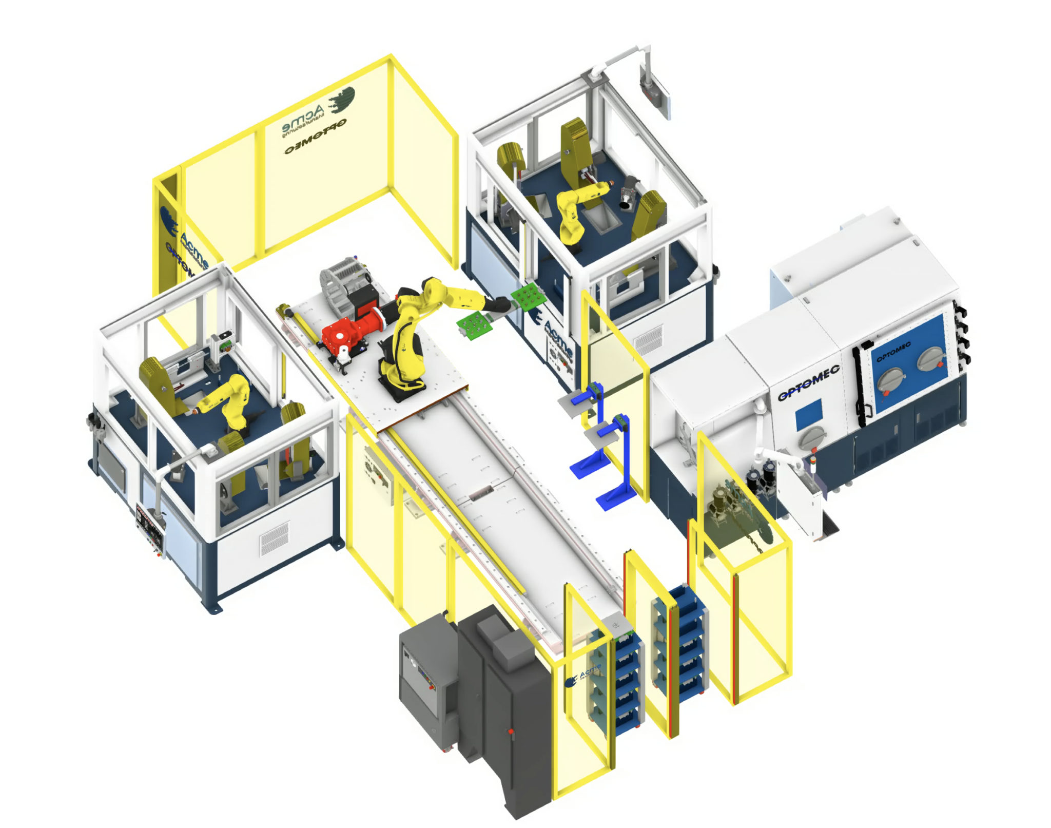Fully Automated Work Cell for the Additive Repair of Turbine Parts