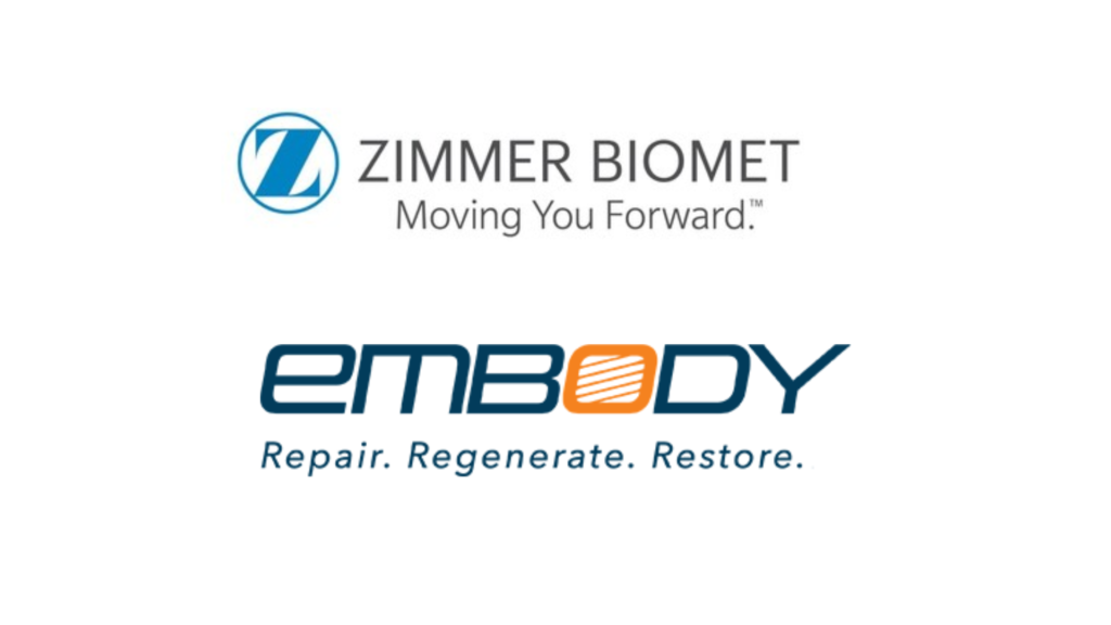 Medical Applications: Zimmer Biomet to Acquire Embody, Inc.